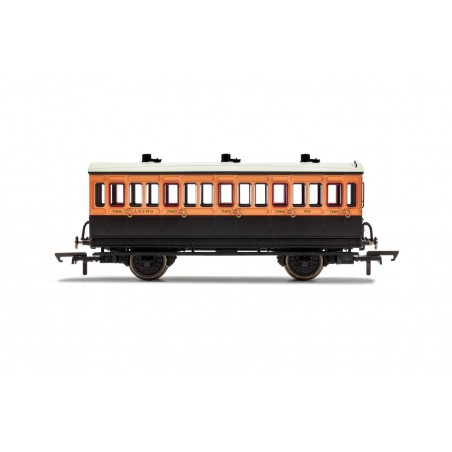 R40062 - LSWR, 4 Wheel Coach, 3rd Class, 302 - Era 2