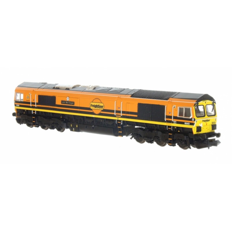 2D-007-013 - Class 66 66413 Freightliner Orange & Black 'Lest We Forget'