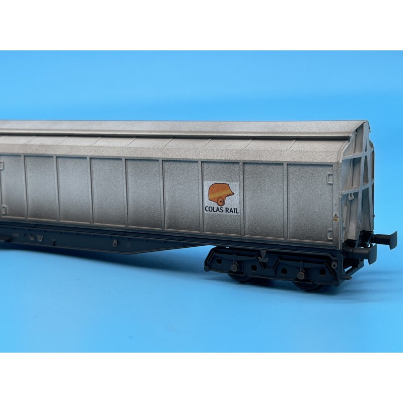 HEL-5023 - 5023 - OO Gauge Cargowaggon IWB Bogie Van Colas/Tarmac Grey ...