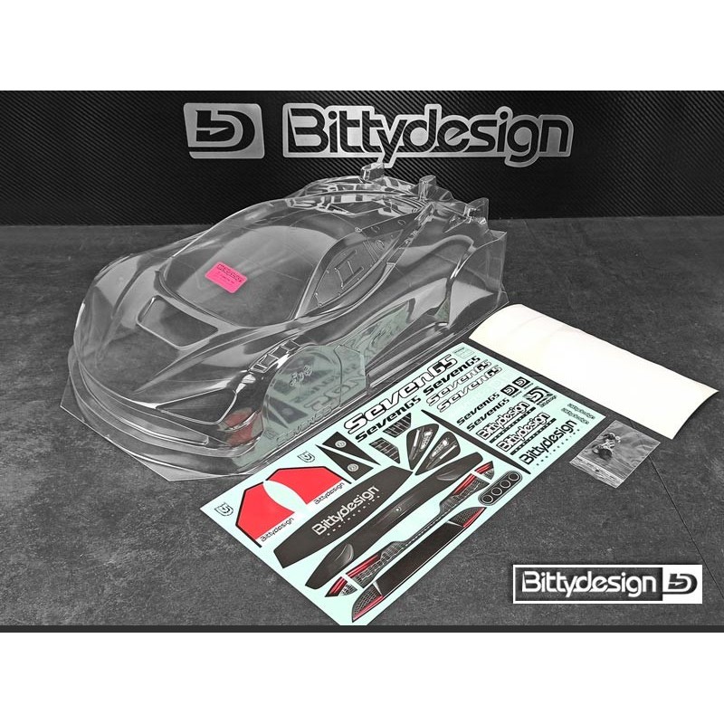 BDGT8-S65 - BittyDesign Seven 65 1:8 GT Body for SWB uncut unpainted